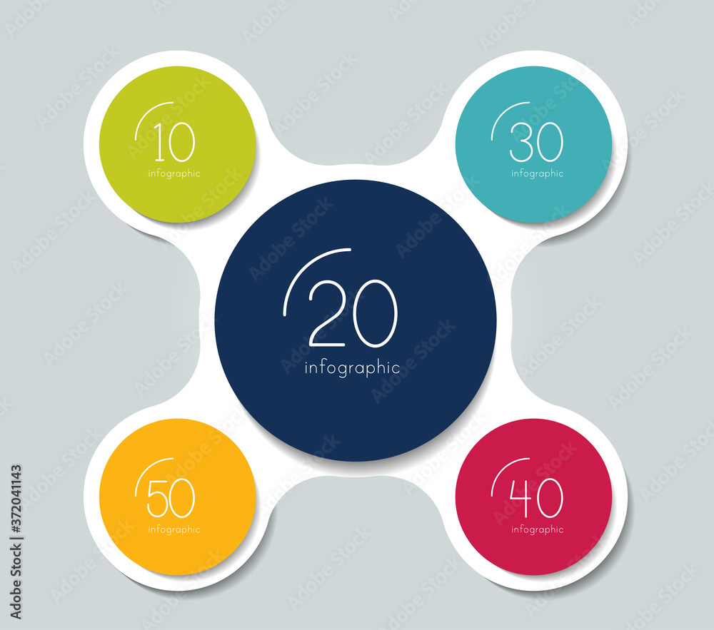 Steps elements bubble chart, scheme, diagram, template. Infographic 5 ...