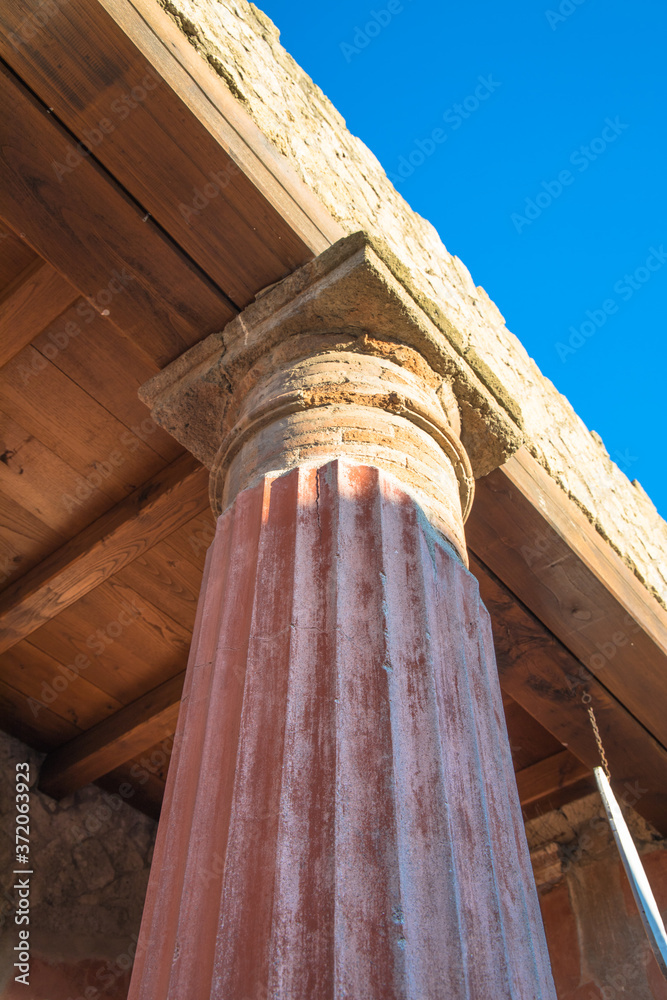 Views of the various artefacts of the ancient Italian city of ...