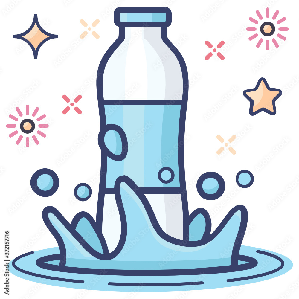 Design of water bottle vector, purified water Stock Vector | Adobe Stock