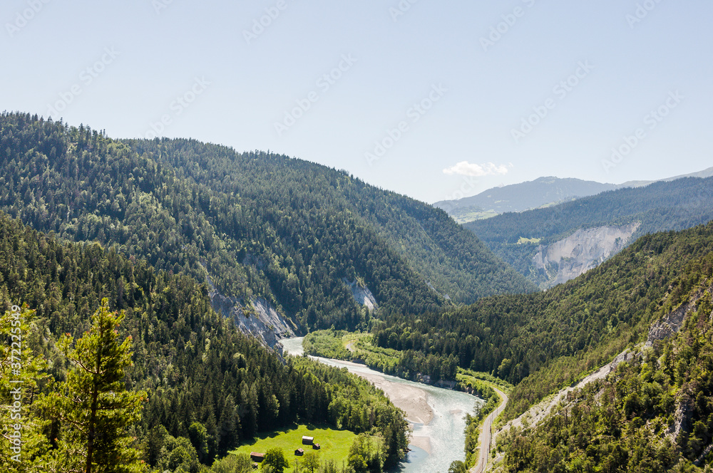 Rheinschlucht, Rhein, Ruinaulta, Fluss, Schlucht, Ilanz, Reichenau ...