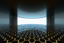 Empty Round Room With Large Screen Free Stock Photo - Public Domain ...