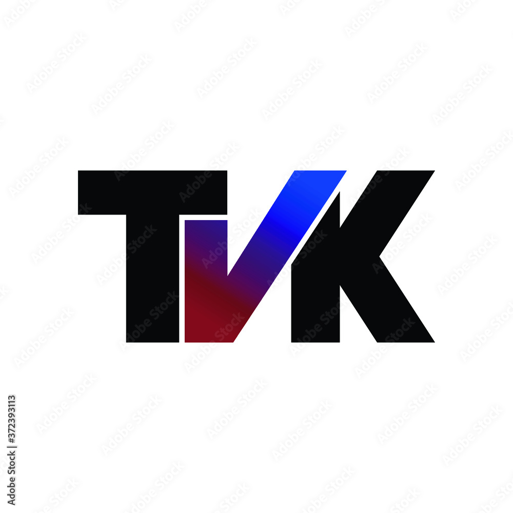 TVK letter monogram logo design Stock Vector | Adobe Stock