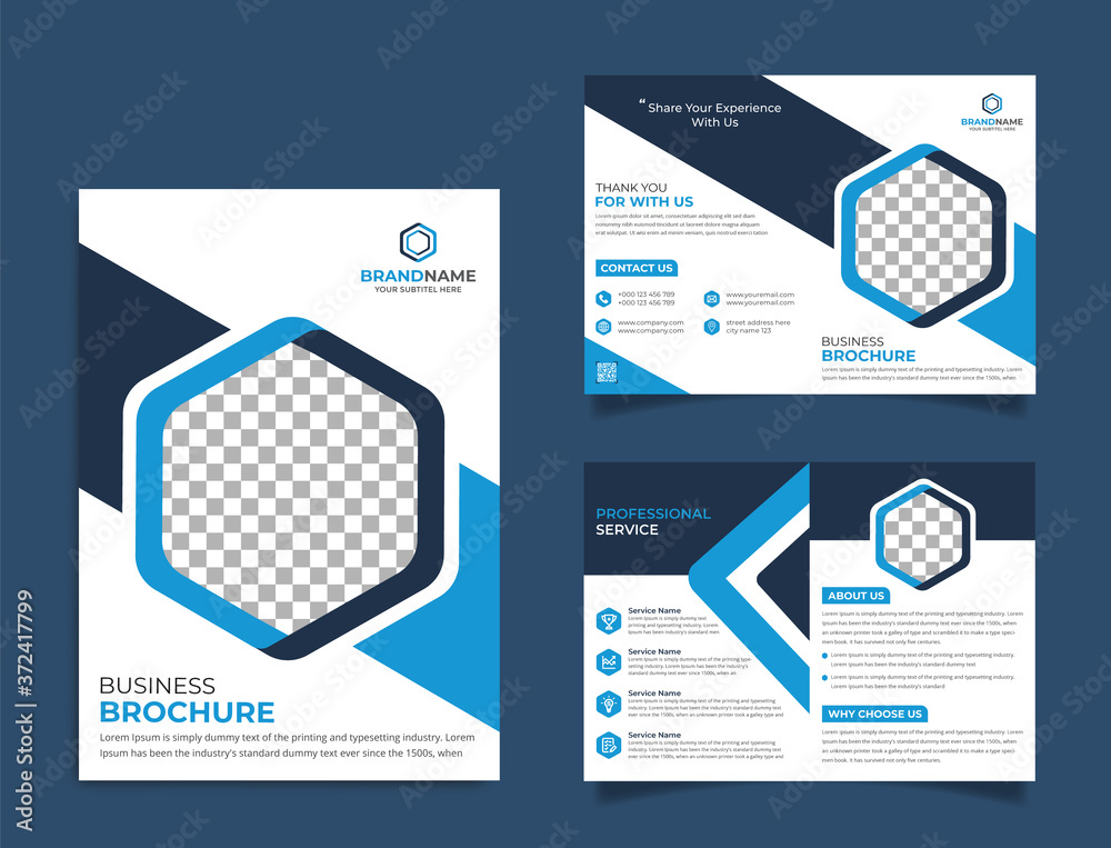 Corporate Business brochure 8 Pages A4 editable template, for the ...