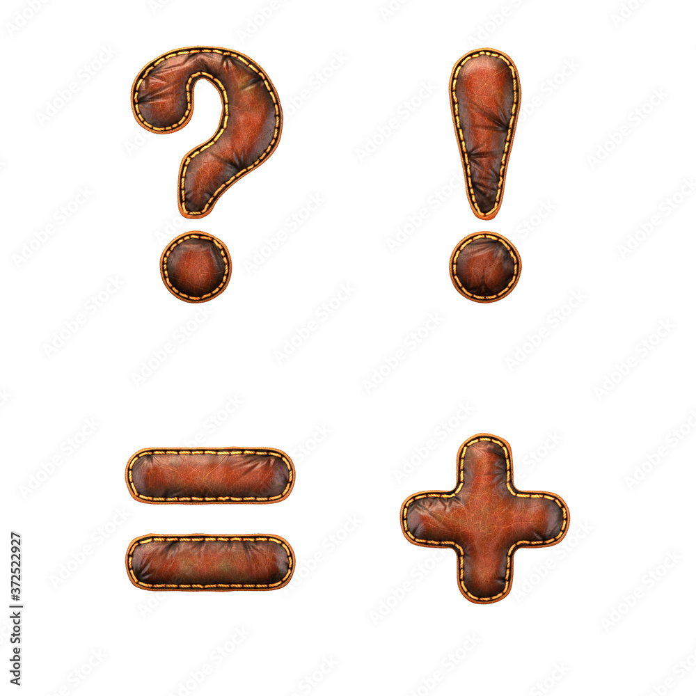 Set of symbols question mark, exclamation mark, equals, plus made of ...