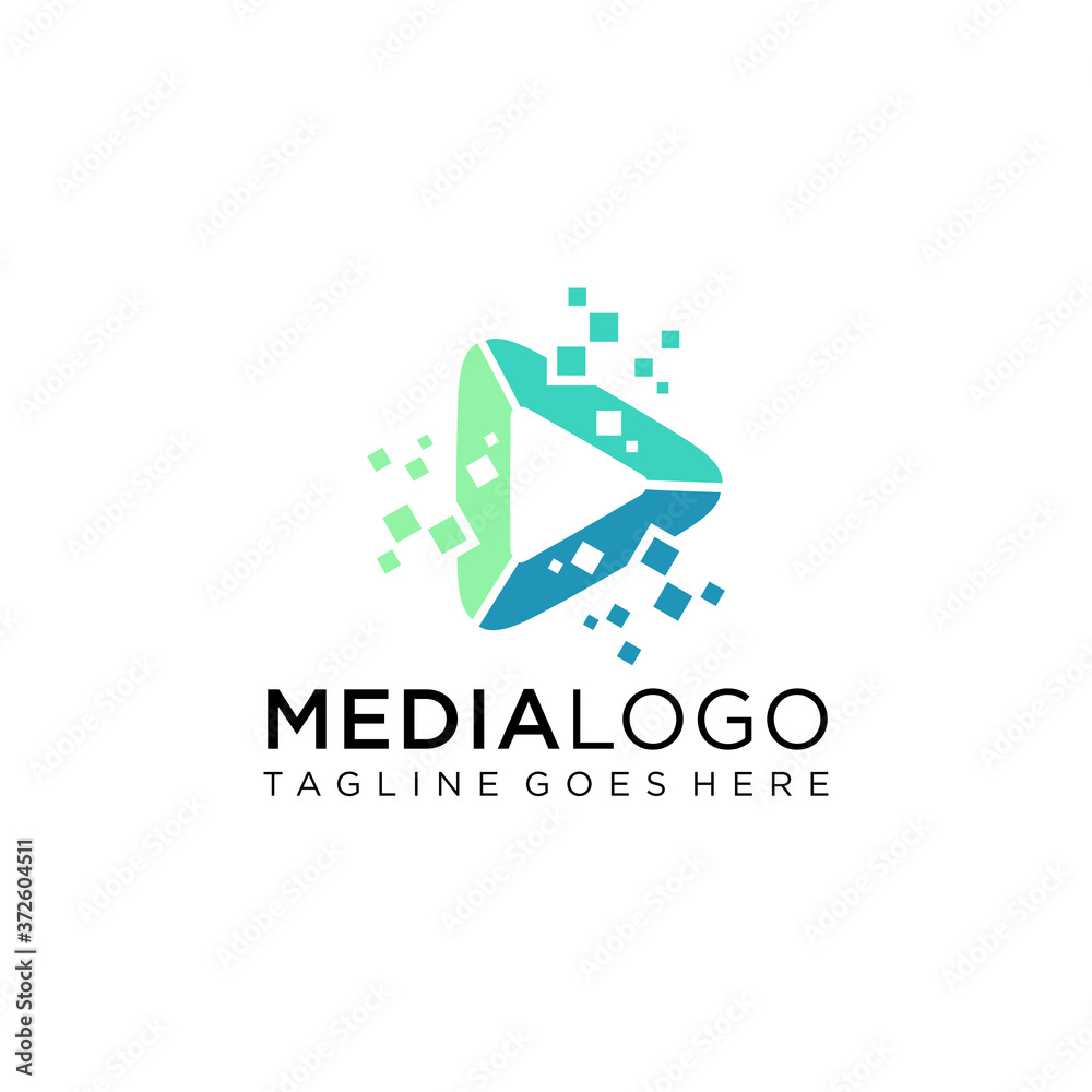 Play Media vector logo symbol. Digital Play Logo Template Design Vector ...