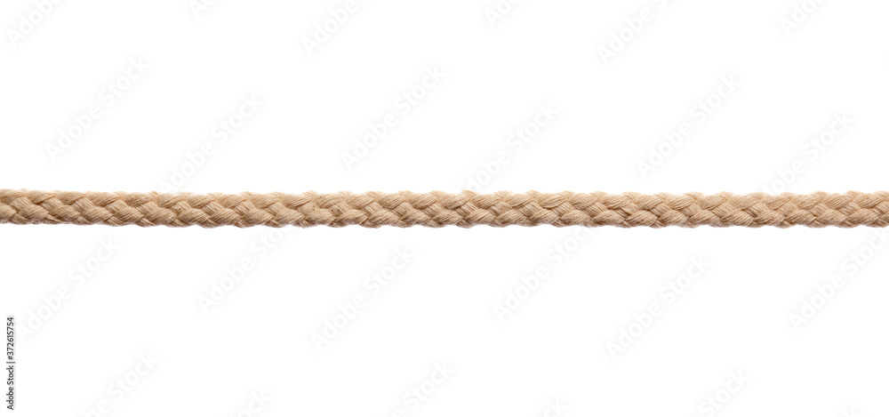 Long rope on white background Stock Photo | Adobe Stock