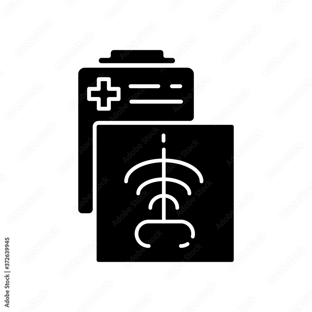 Vector de Stock Radiology department black glyph icon. Radiation ...