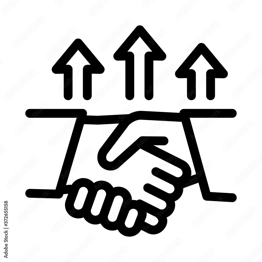 different race handshake icon vector. different race handshake sign ...