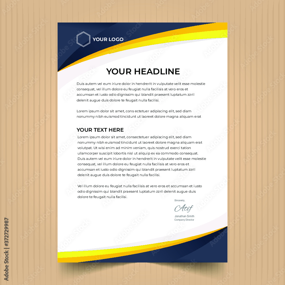 Modern Creative & Clean Corporate Business style letterhead design ...