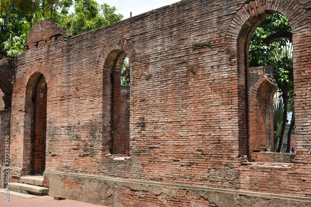 Foto de Stock Jose Rizal at Fort Santiago shrine walls in Intramuros ...