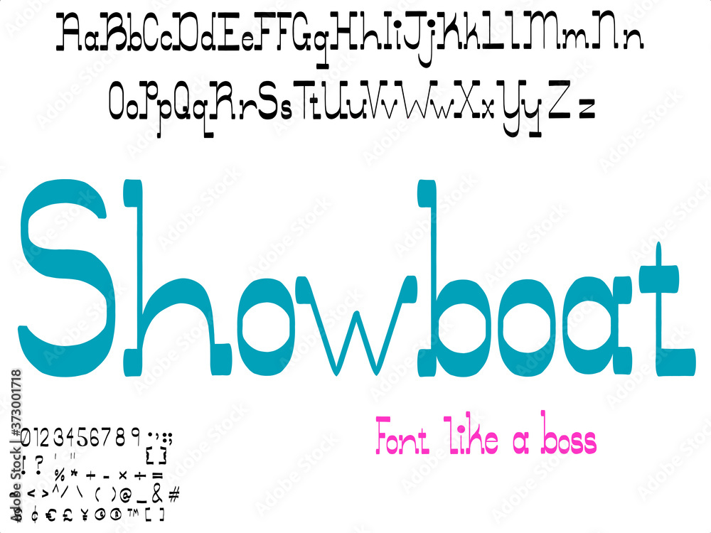Cute hand drawn font. Showboat them like the name of a fancy ...