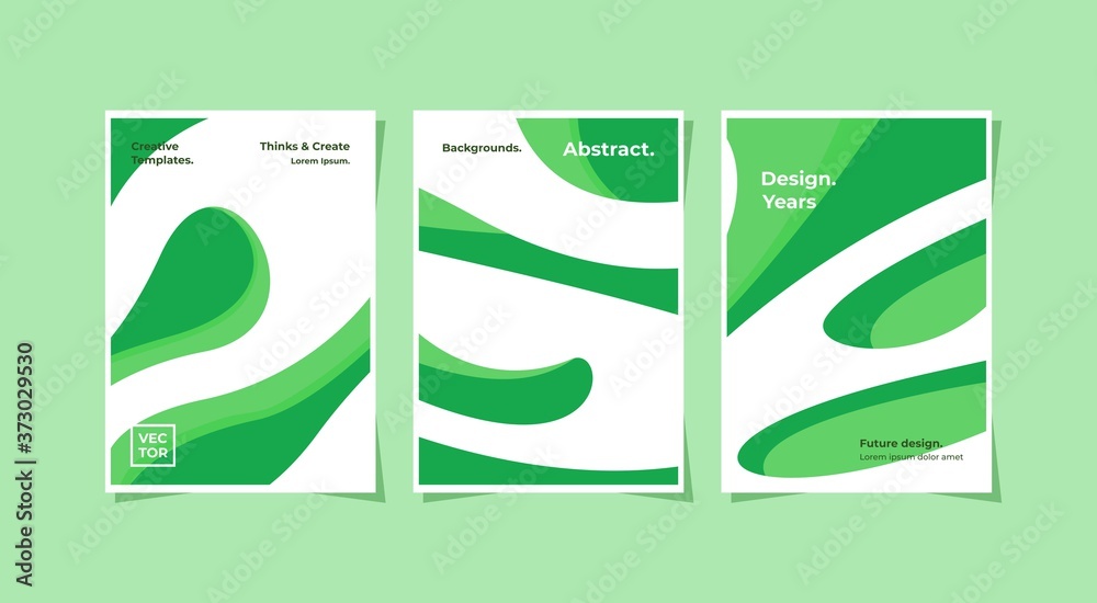 Green theme colour modern design template size A4 with 100% vector ...