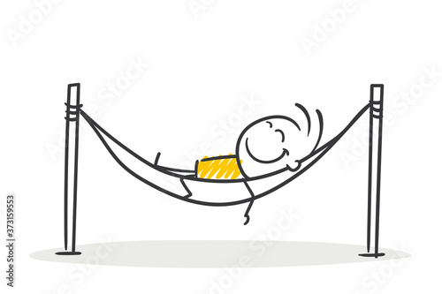 Strichfiguren / Strichmännchen: Pause, Hängematte, ausruhen. (Nr. 521 ...