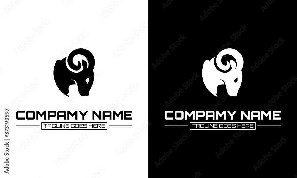 Ilustration vector graphic of Sheep head design vector on white and ...