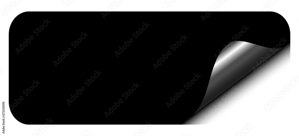 sticker label note with corner curl Stock Photo | Adobe Stock