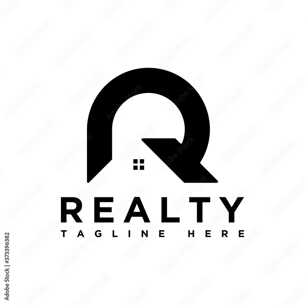 realty logo concept, letter R logo Stock Vector | Adobe Stock