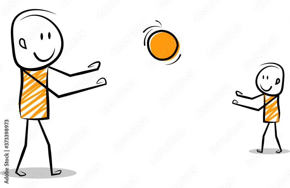 happy father's day cartoon stickman poster with copy space for your ...