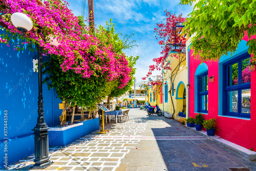 Beautiful street view in Kos Island. Kos Island is populer tourist ...