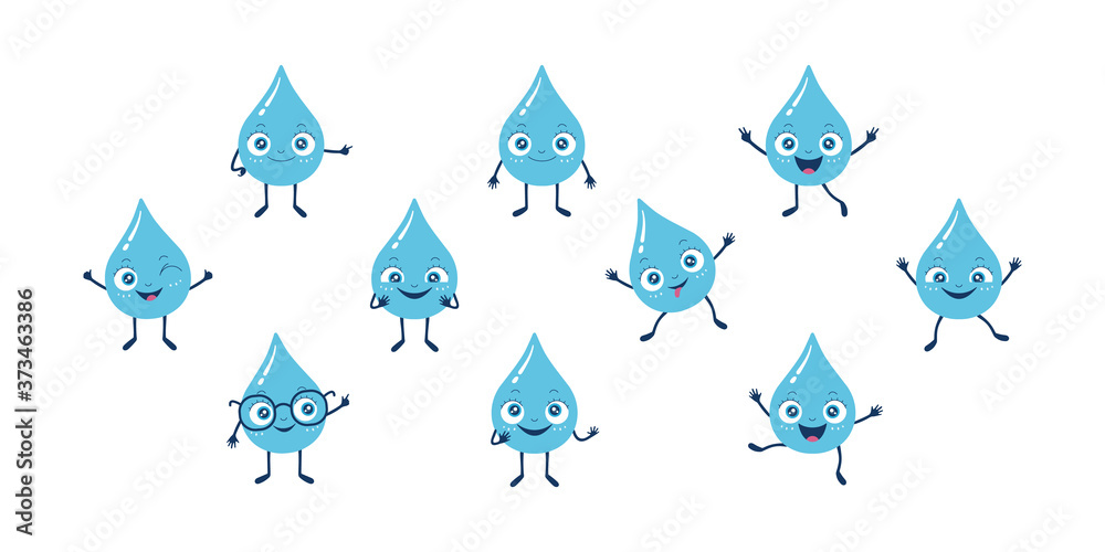 Image vectorielle Stock Vector kids illustration of rain water drop ...