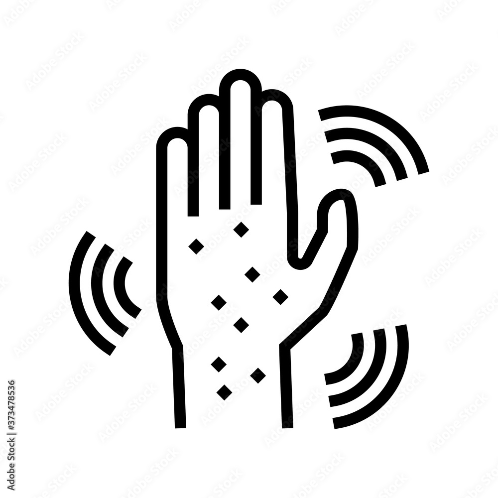 rash hand color icon vector. rash hand sign. isolated symbol ...
