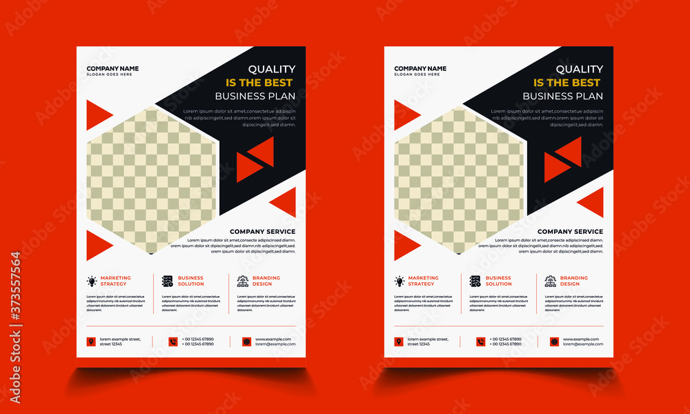 Stock-Vektorgrafik „creative business corporate flyer design. Colorful ...