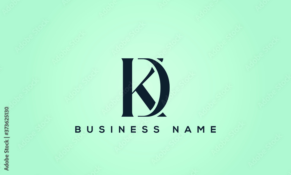 DK letter logo alphabet monogram icon symbol Stock Vector | Adobe Stock
