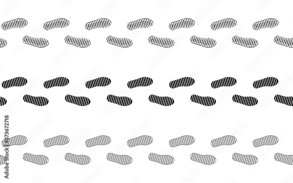 Flat linear design. Trail of footprints from a human foot in a shoe ...