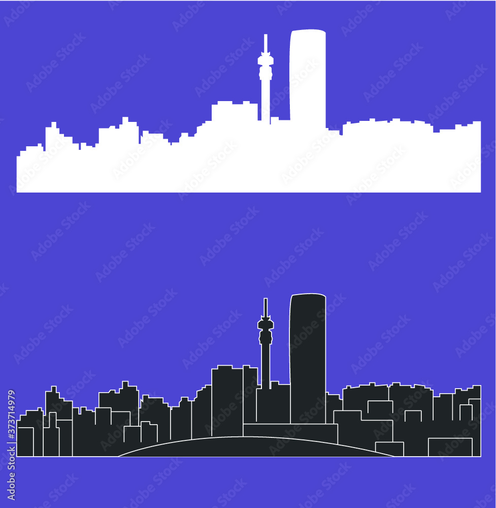 Johannesburg, skyline Stock Vector | Adobe Stock