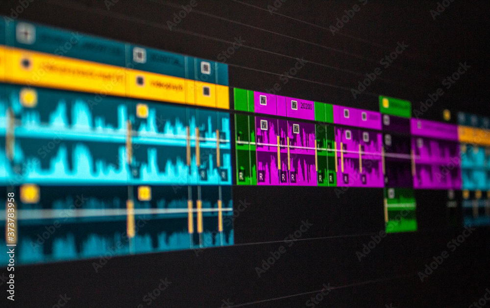 Video Editing Timeline Premiere Pro Color Label Stock Photo | Adobe Stock