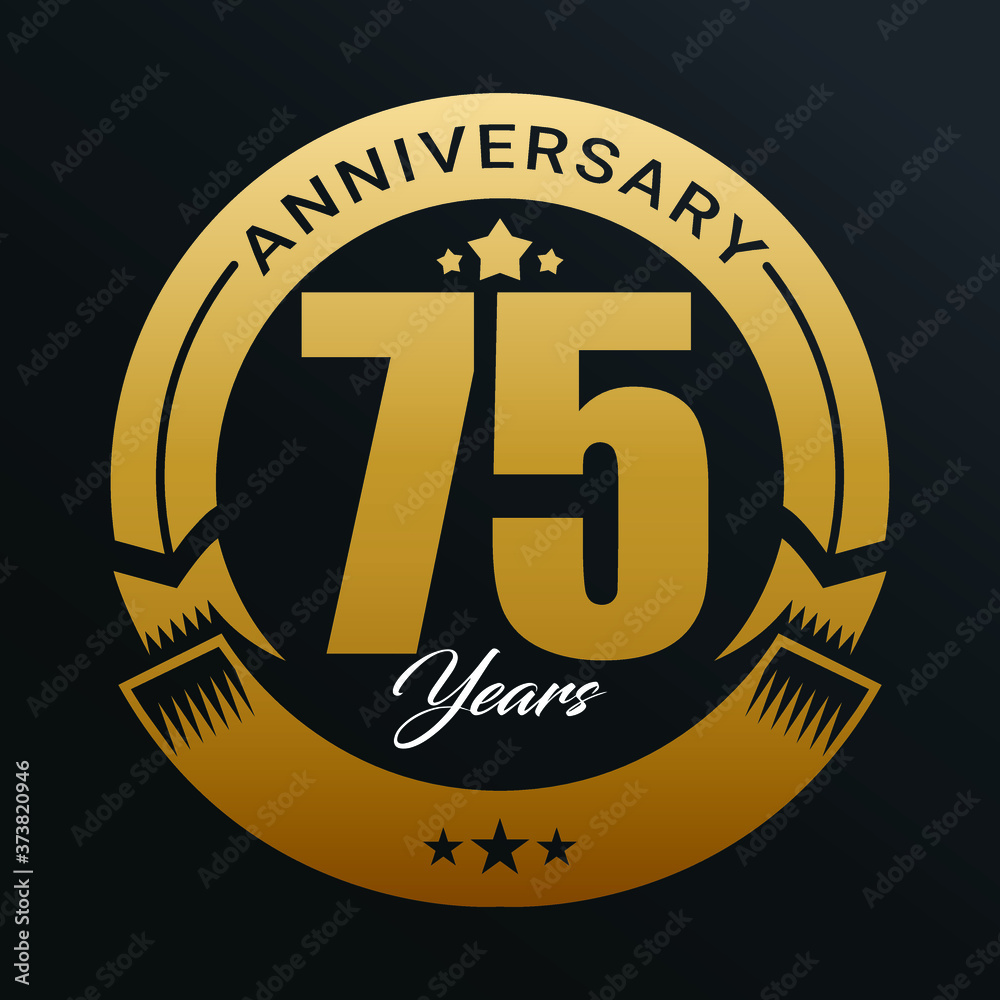 75th Anniversary logo,75 year Anniversary logo design celebration ...