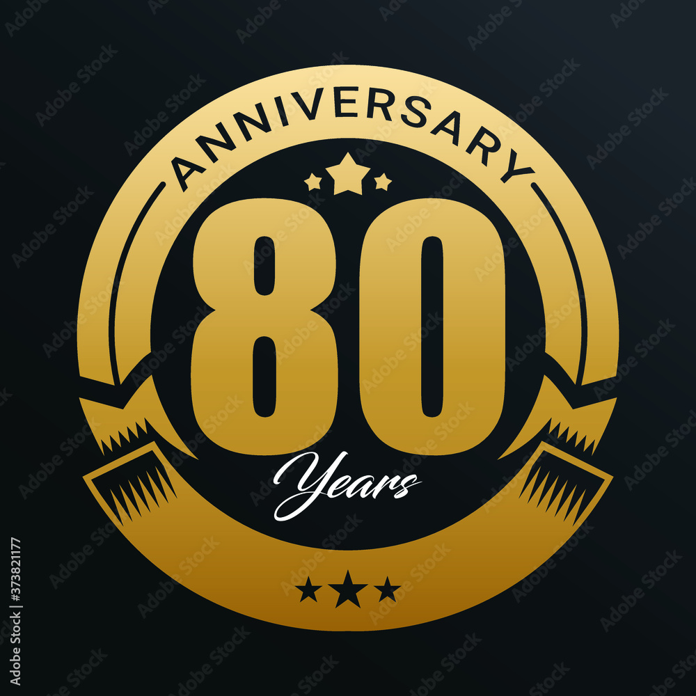 80th Anniversary logo,80 year Anniversary logo design celebration ...