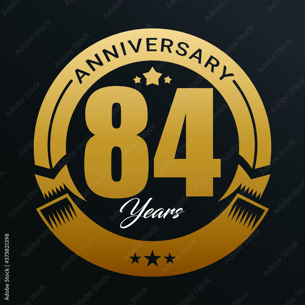 84th Anniversary logo,84 year Anniversary logo design celebration ...