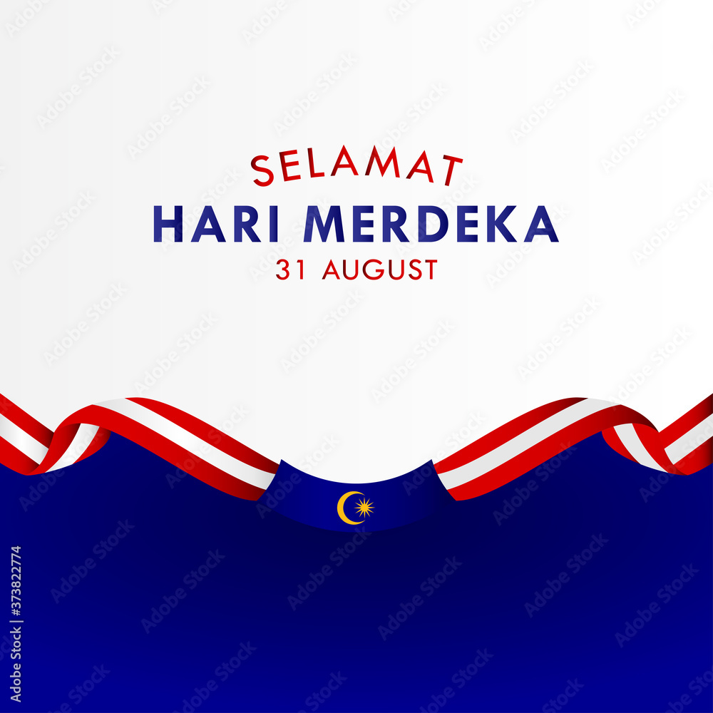 Vector de Stock Selamat Hari Merdeka Malaysia Vector Design For Banner ...