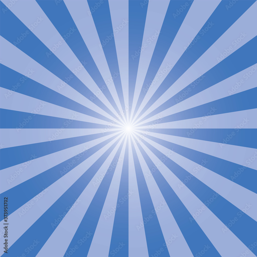 Blue blue sunburst recto backdrop. Blue rectangular background. Strips ...