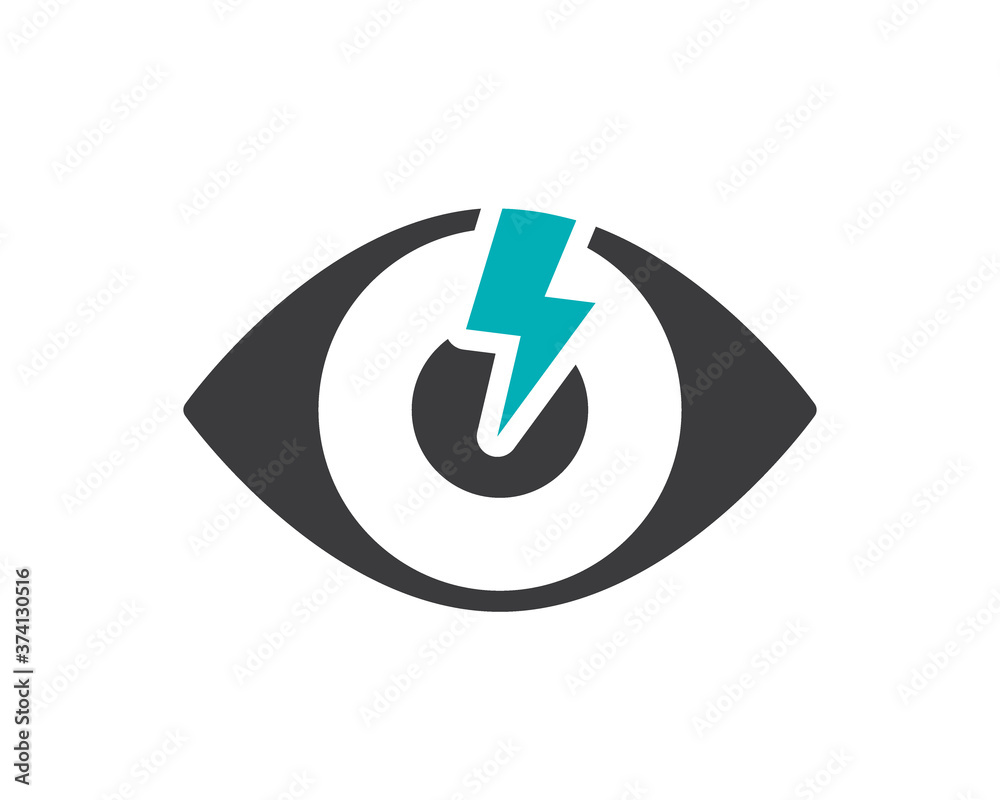 Human eye with acute pain colored icon. Visual organ disease symptom ...