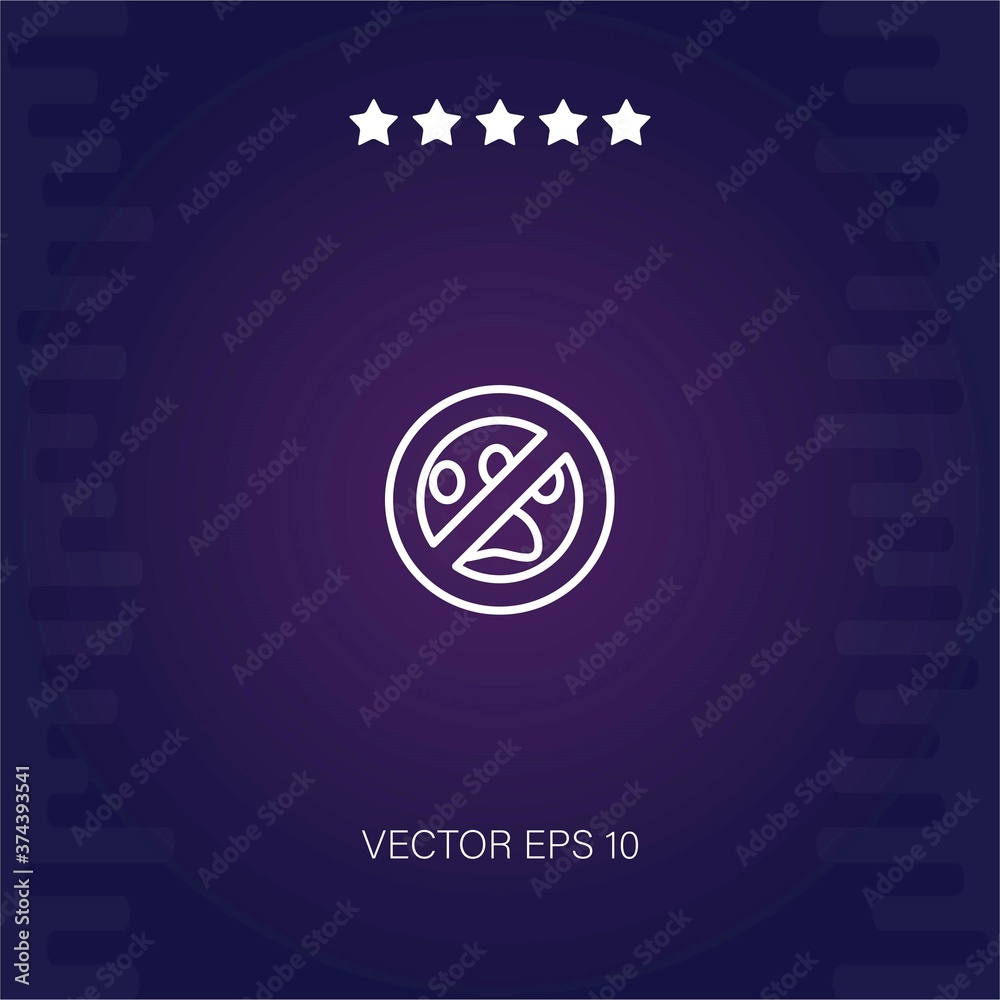 no animals vector icon modern illustration Stock Vector | Adobe Stock