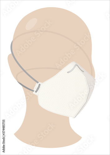vector realistic safety breathing mask, protect from COVID 19 and ...
