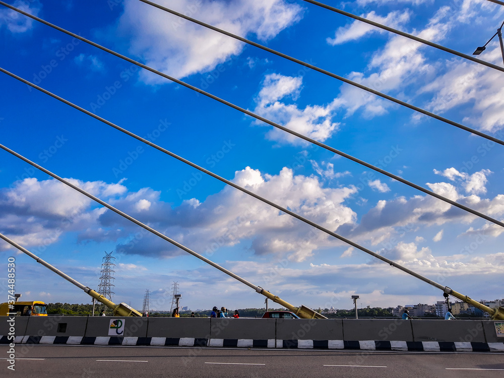 Signature Bridge is a cantilever spar cable-stayed bridge which spans ...