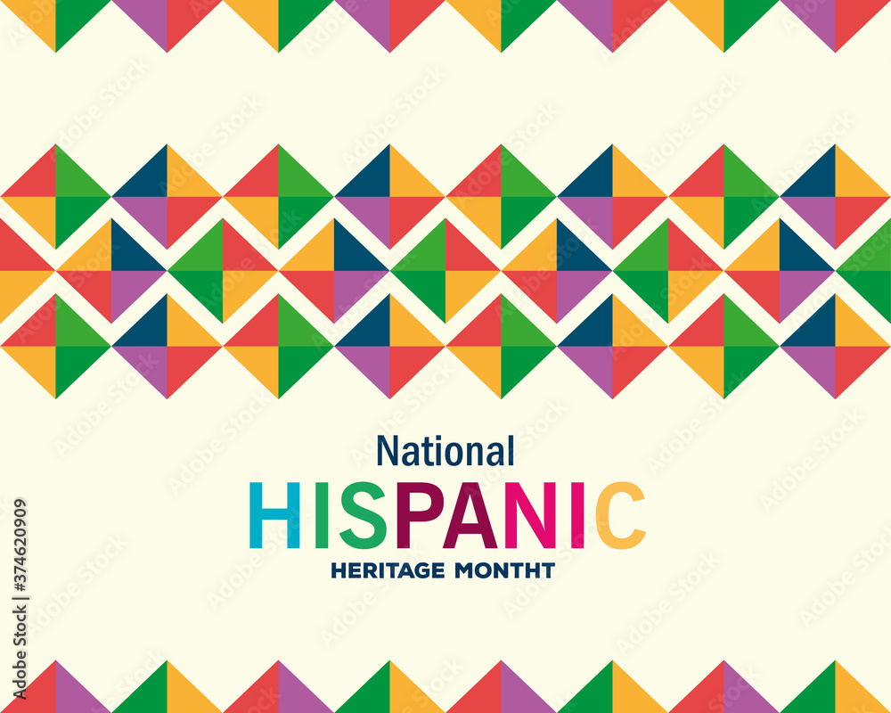 colored pattern background design, national hispanic heritage month and ...