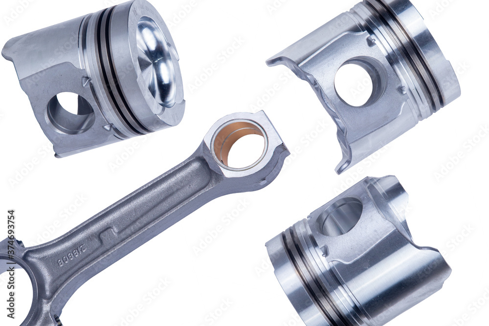 Pistons and connecting rods lie on the plane of the crank mechanism of ...