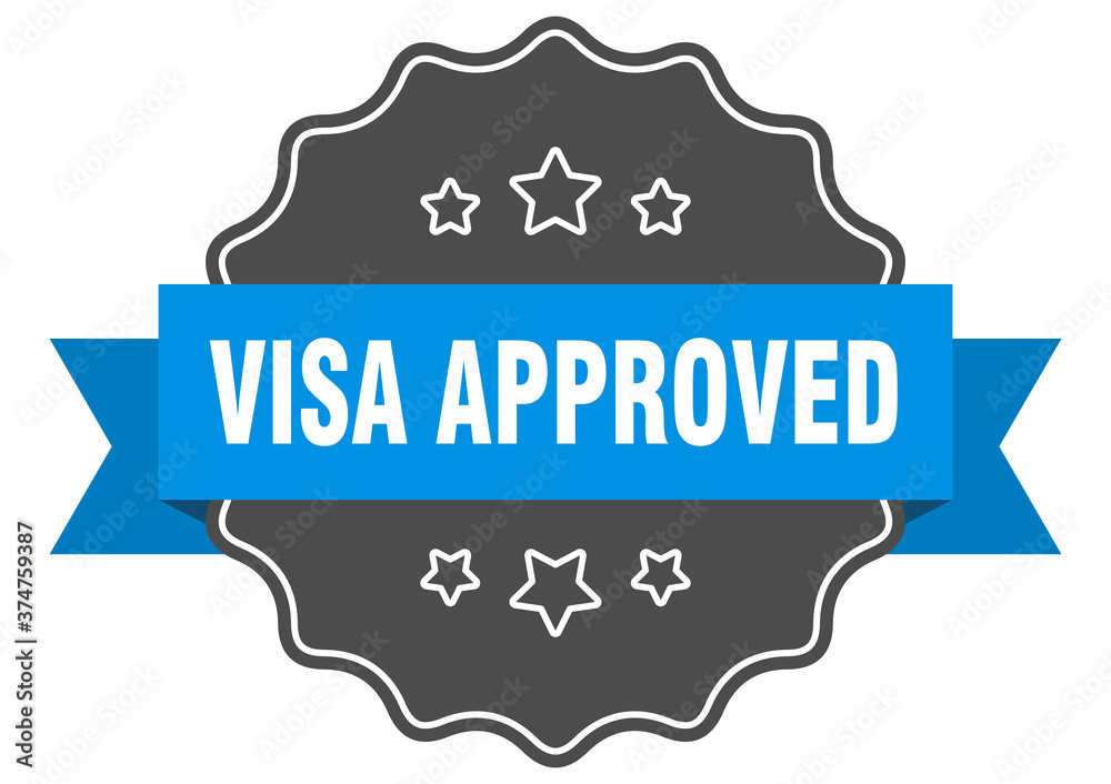 visa approved label. visa approved isolated seal. sticker. sign Stock ...