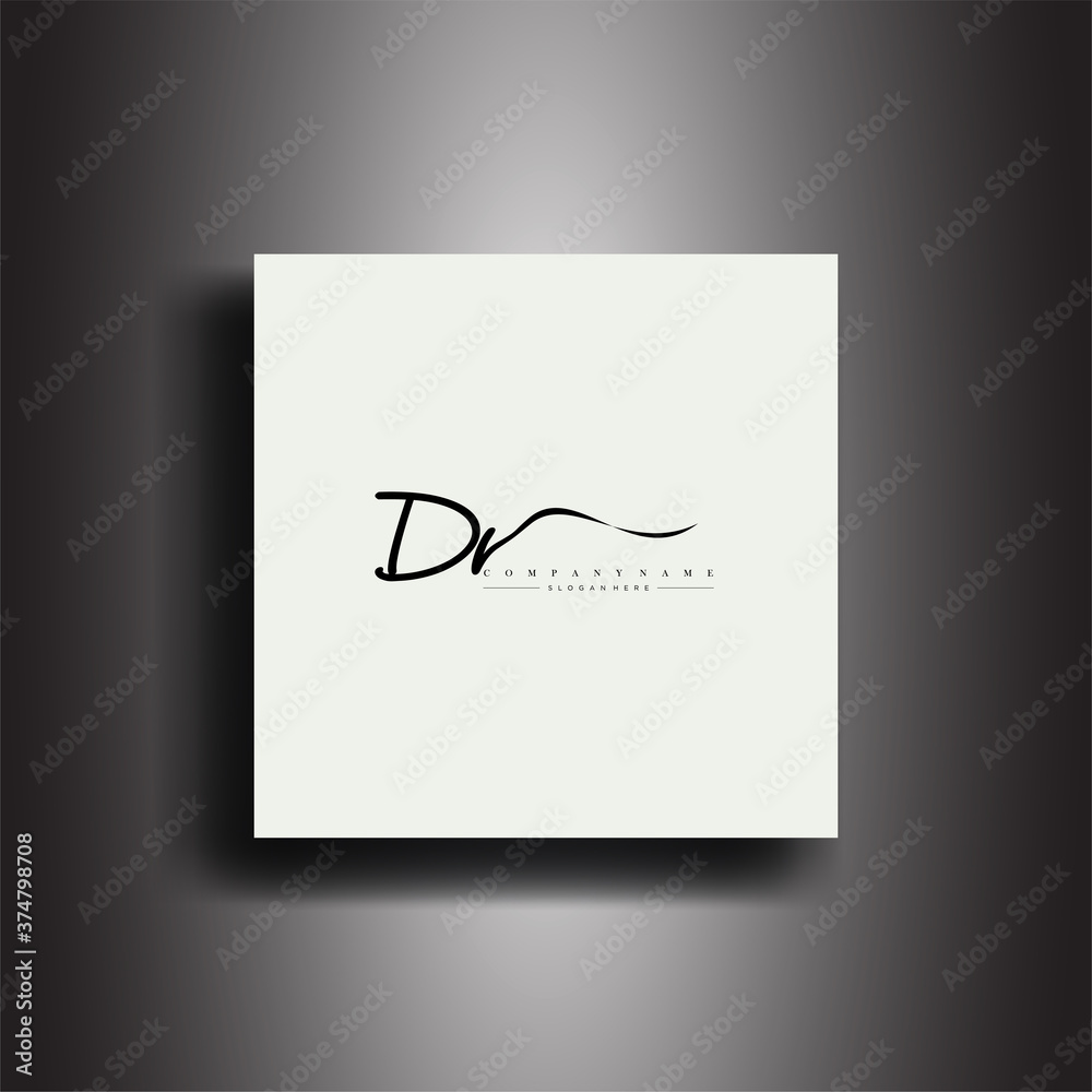 DR Signature style monogram.Calligraphic lettering icon and handwriting ...