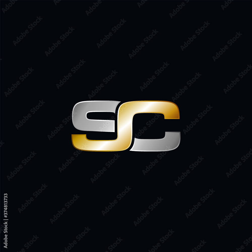 SC company linked letter logo Stock Vector | Adobe Stock