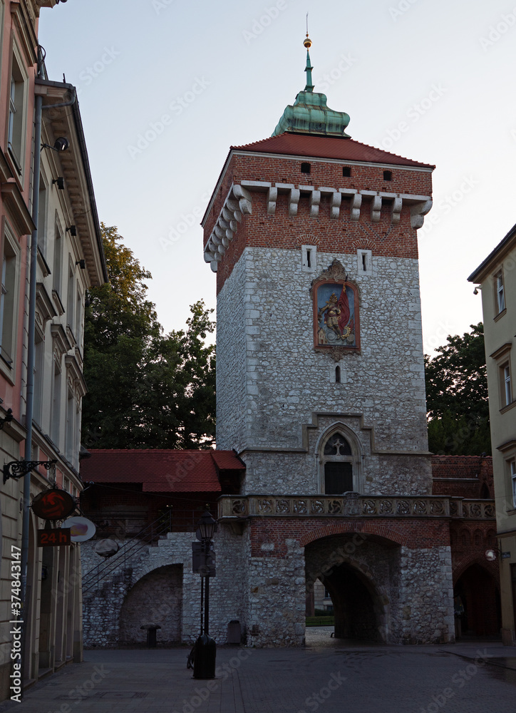 Cracow, Florian's Gate in Cracow's old town Stock Photo | Adobe Stock