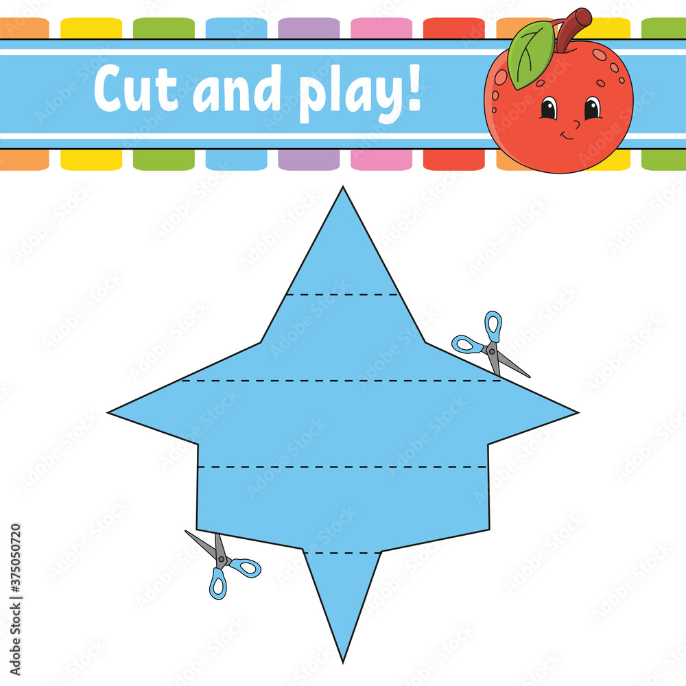 Cut and play. Logic puzzle for kids. Education developing worksheet ...