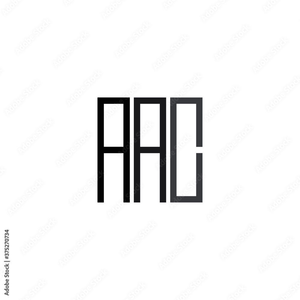Logo Letter Combinations A, A and C. 3 Letter Combinations Stock Vector ...