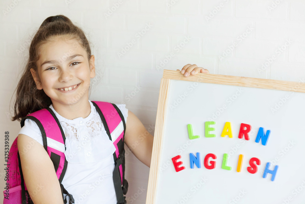 Language education concept. Learn English. Do you speak English. Cute ...