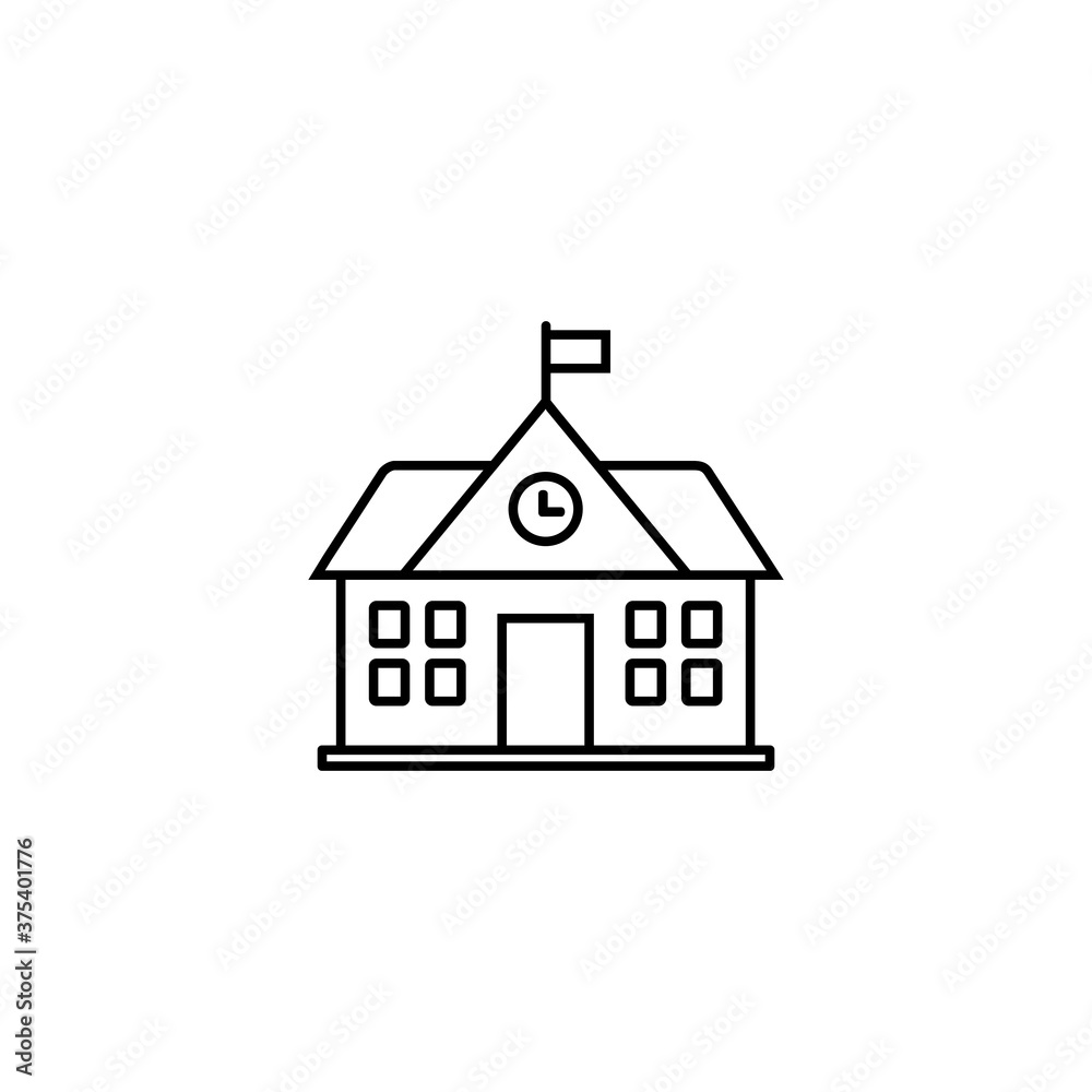 school building icon symbol vector design Stock Vector | Adobe Stock