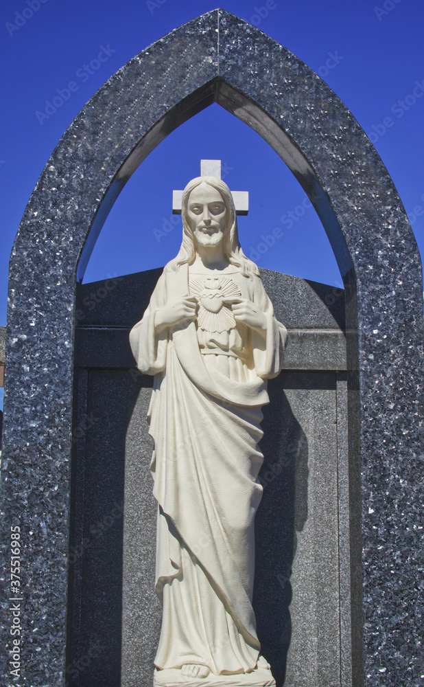 Jesus Christ statue stone religious Stock Photo | Adobe Stock