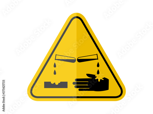 isolated materials causing skin corrosion burns ,common hazards symbols ...